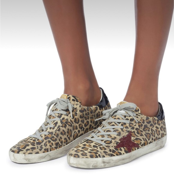 Golden Goose | Shoes | Limited Golden Goose Superstar Leopard Red ...